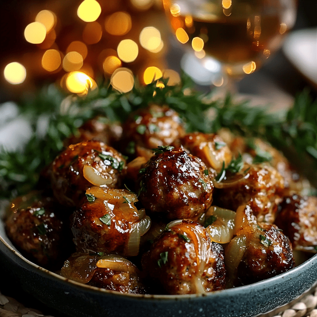 Slow Cooker French Onion Meatballs - Simply Recipes - Fewer Worries ...