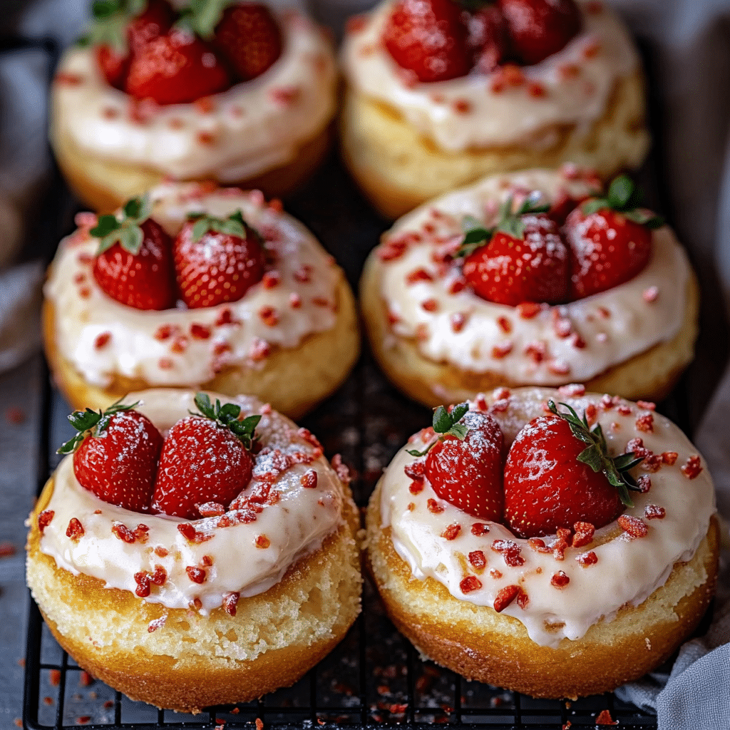 Strawberry Cheesecake Stuffed Donuts - Simply Recipes - Fewer Worries ...