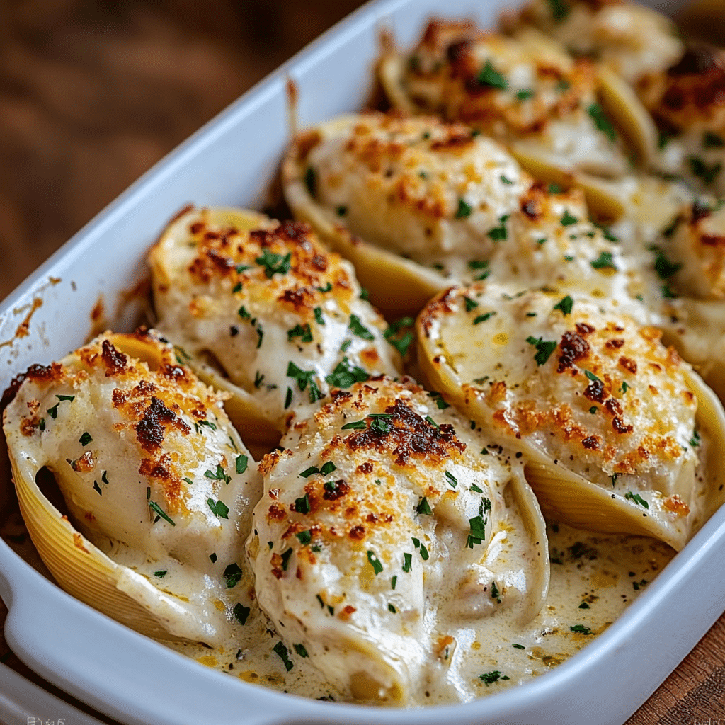 Chicken Alfredo Stuffed Shells - Simply Recipes - Fewer Worries, More ...