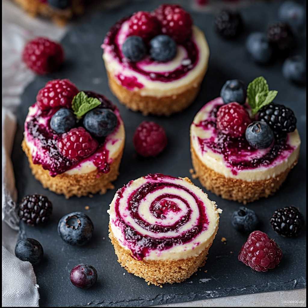 Berry Swirl Cheesecake Bites - Simply Recipes - Fewer Worries, More Delight
