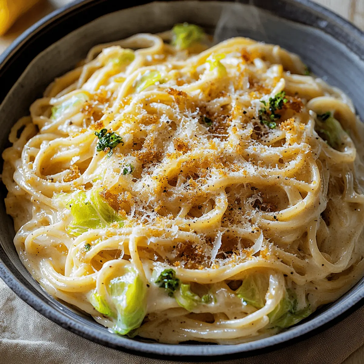 Creamy Caramelized Cabbage Pasta That's Pure Comfort Delight - Simply ...