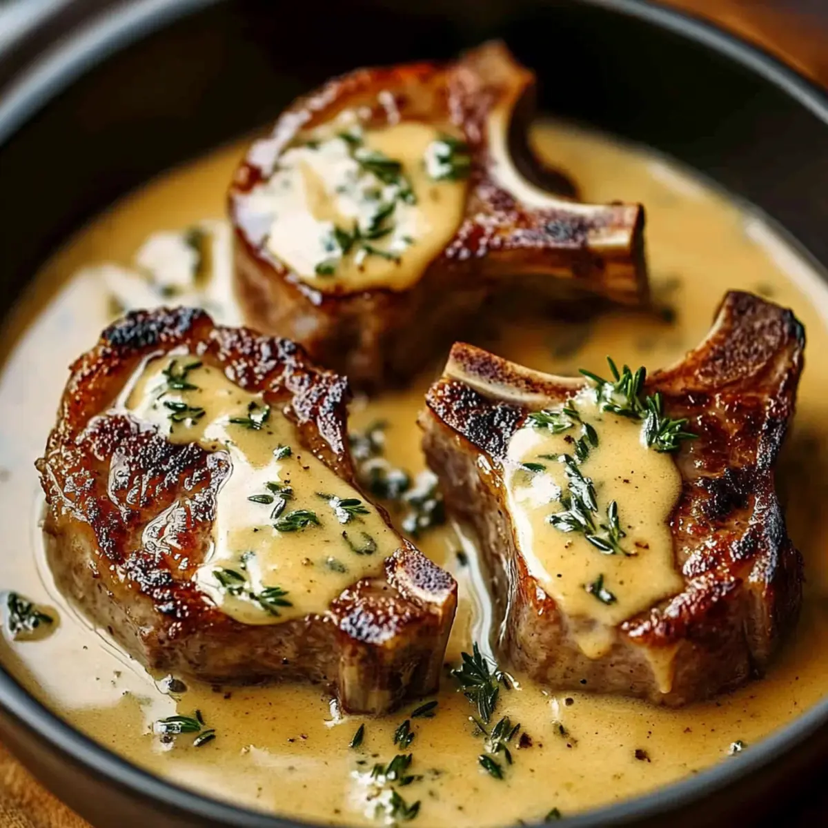 Irresistibly Juicy Garlic Herb Lamb Chops with Creamy Dijon Sauce ...