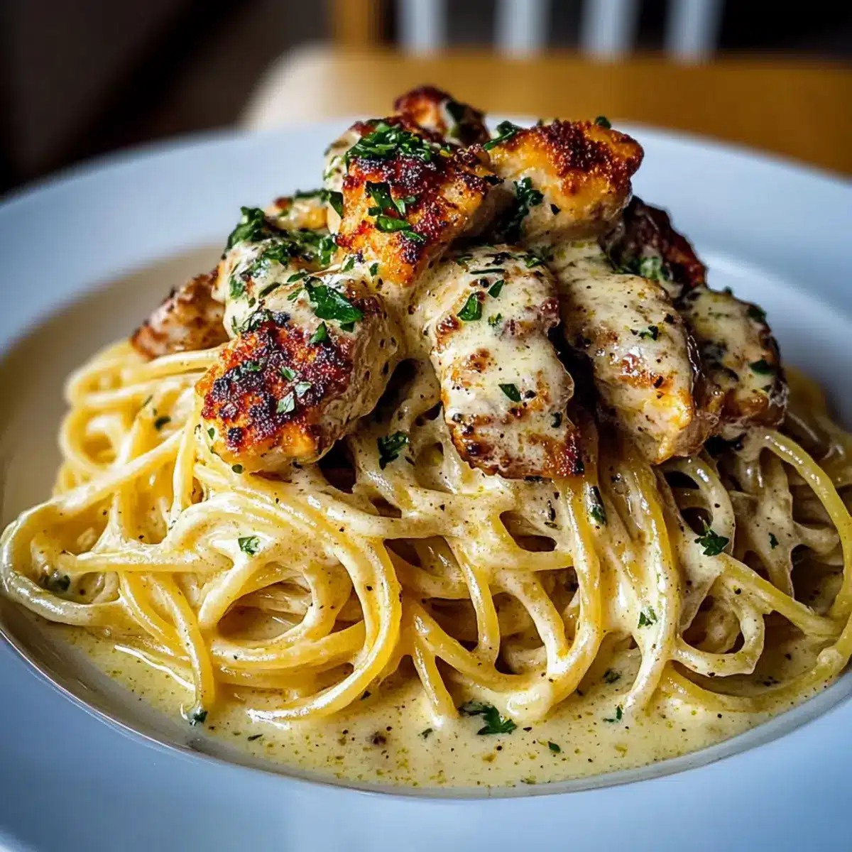 Creamy Cajun Chicken Spaghetti with Gooey Garlic Mozzarella - Simply ...