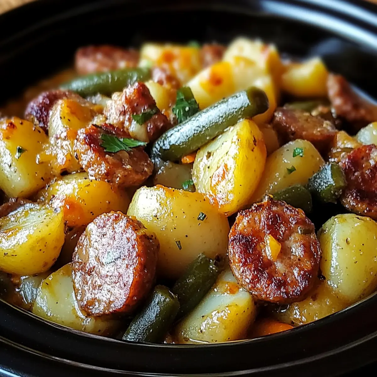Heavenly Crock Pot Swamp Potatoes with Sausage & Veggies - Simply ...